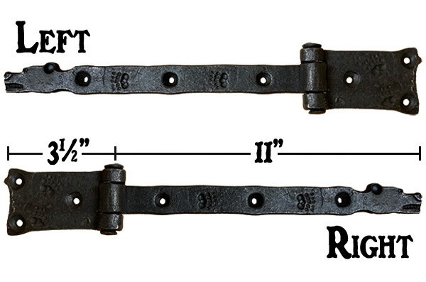 Alaska Forge Hinge Straps Bear Head and Tracks