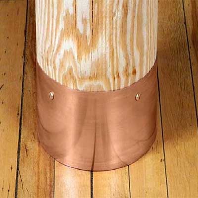 Jack Wraps copper log home skirting decorative hardware