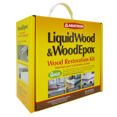 Wood Restoration Kit to Repair Log Home Log Rot